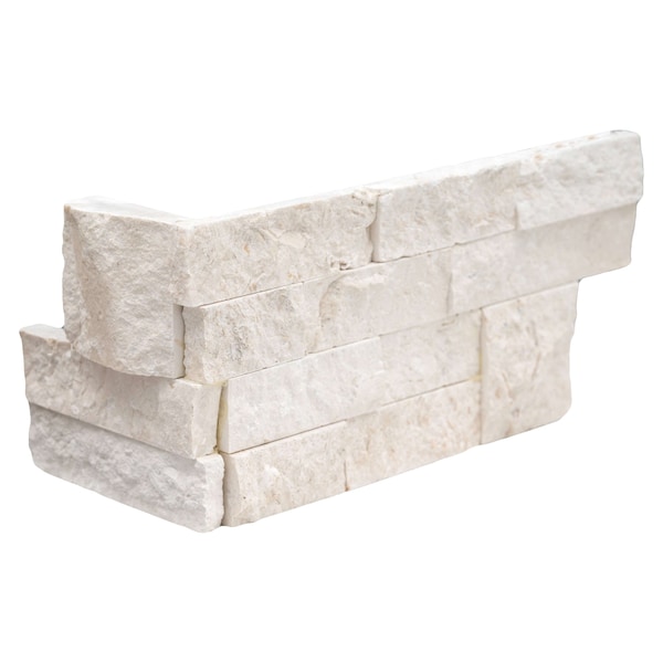 Msi Rockmount Mayra White Splitface Ledger Panel SAMPLE Natural Limestone Wall Tile ZOR-PNL-0009 ...